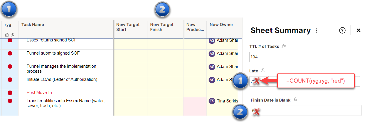 Formula For CountIf One Column Has A Value And Another Column Is Not Blank Smartsheet Community