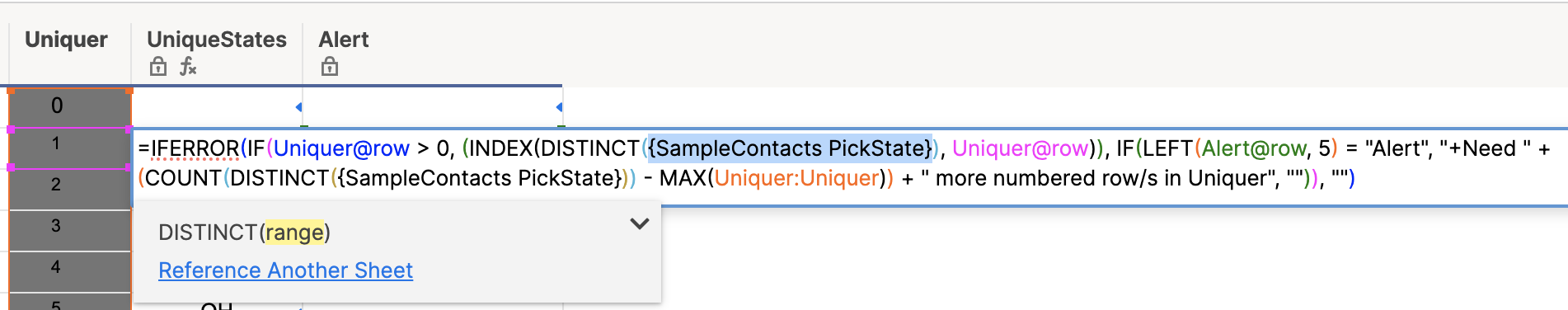 List All Unique Values From A Column Within One Smartsheet In A 