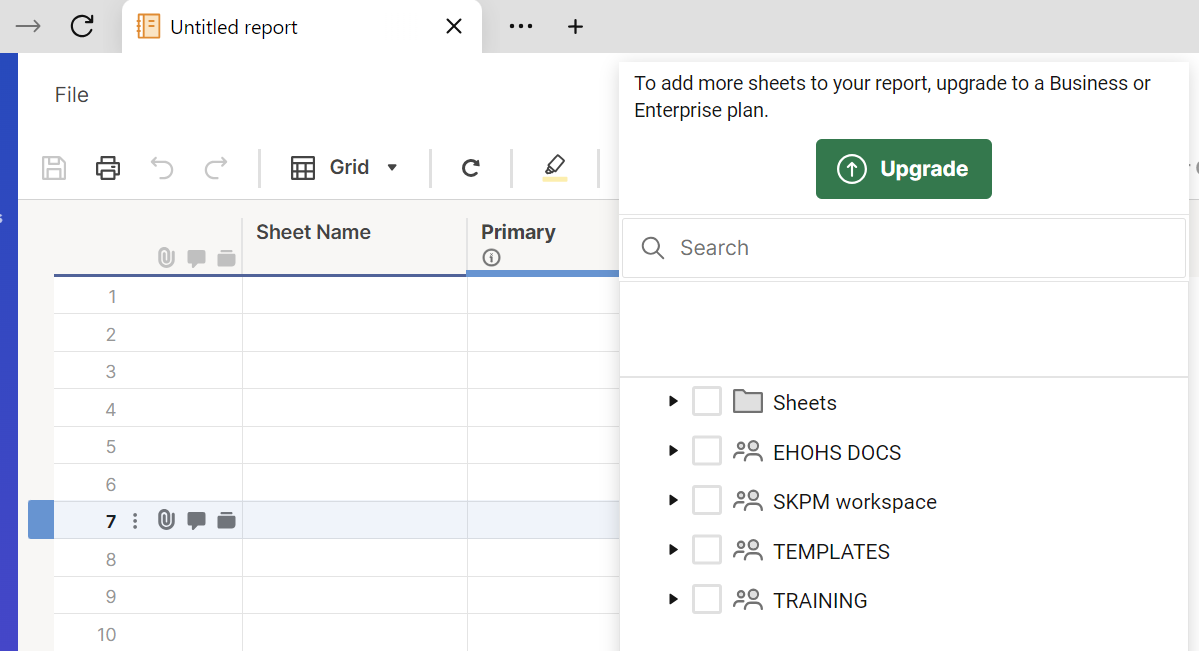 Report creation with Pro subscription - Smartsheet Community