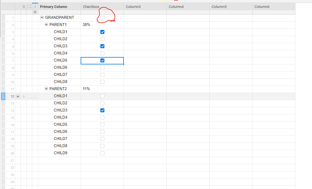 Percent Complete Of A Checkbox Row Smartsheet Community