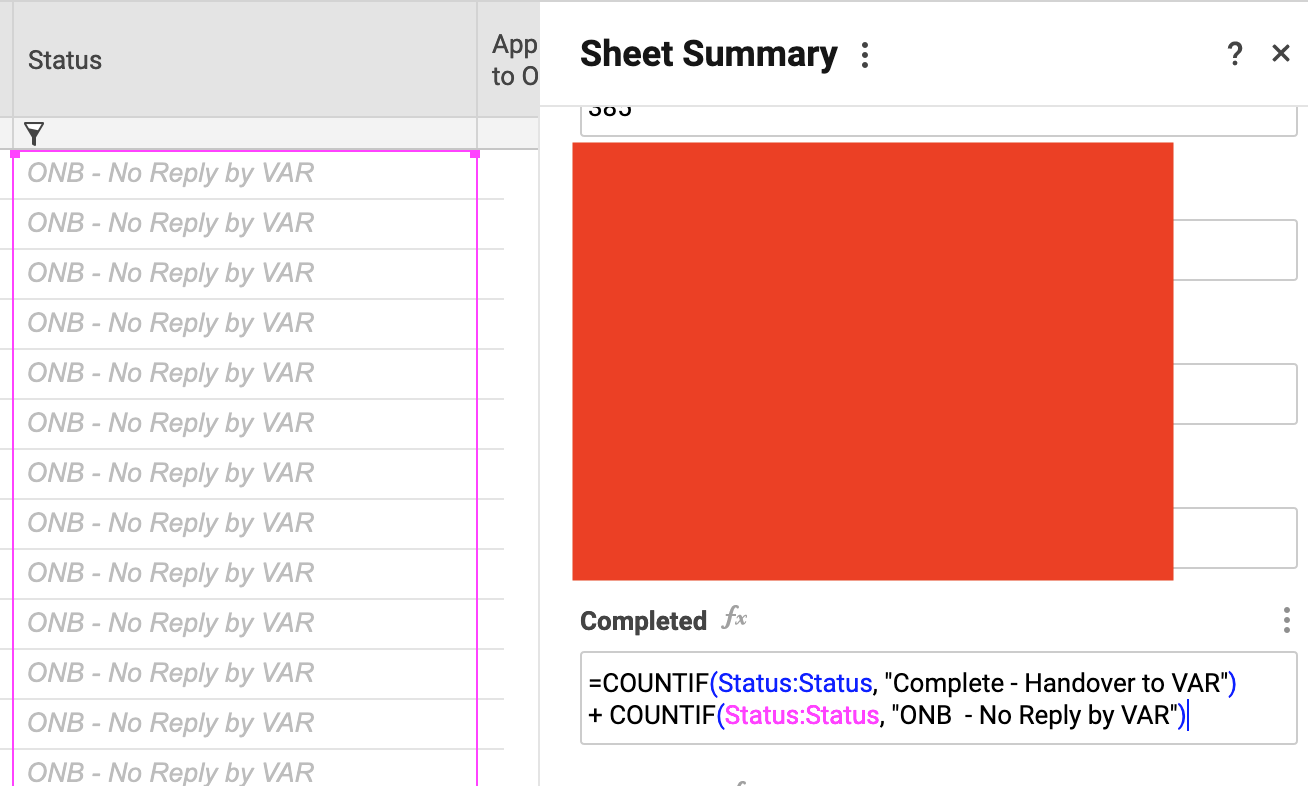 Count Function Not Working Smartsheet Community
