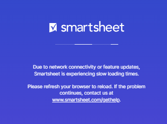 Receiving Error when Loading Smartsheet - Smartsheet Community