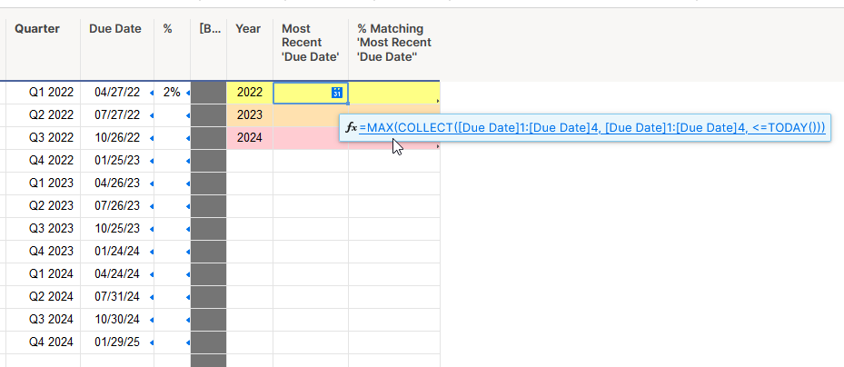 Return Rightmost Non blank Cell Value In A Row Smartsheet Community