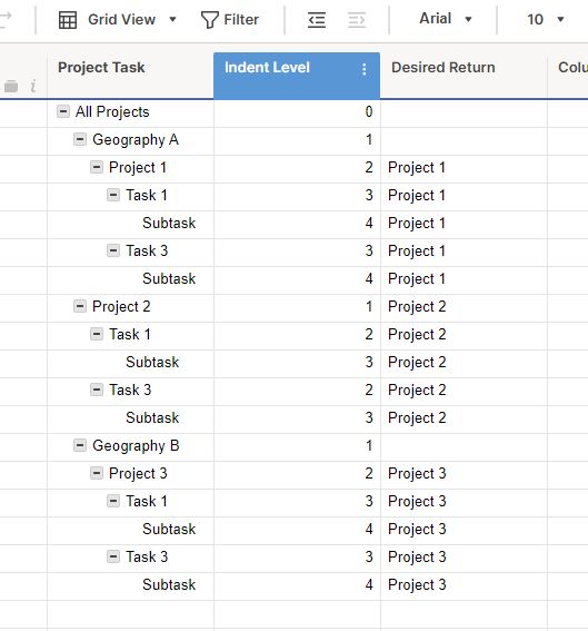 How To Return Last Match At Specified Indent Level Smartsheet Community