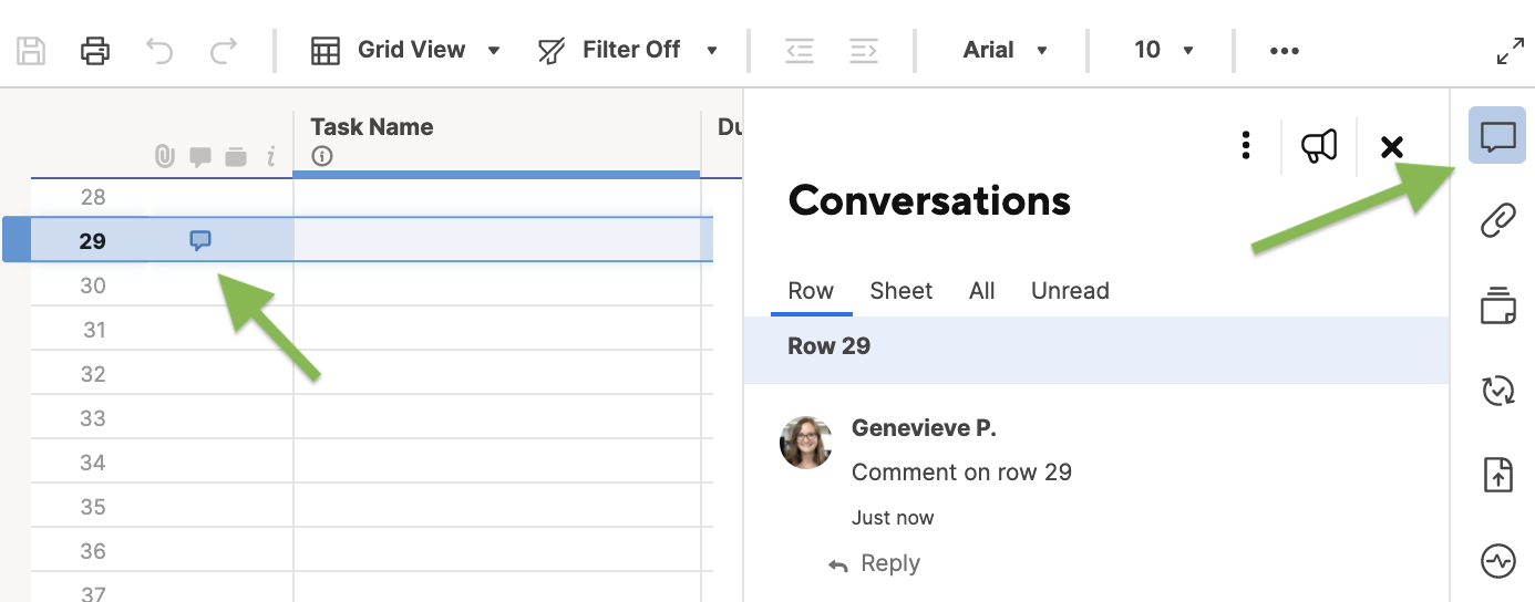 How Can I Copy All Conversations From One Row To A Row In Another Sheet Smartsheet Community