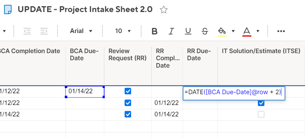 Auto Populate Dates Smartsheet Community