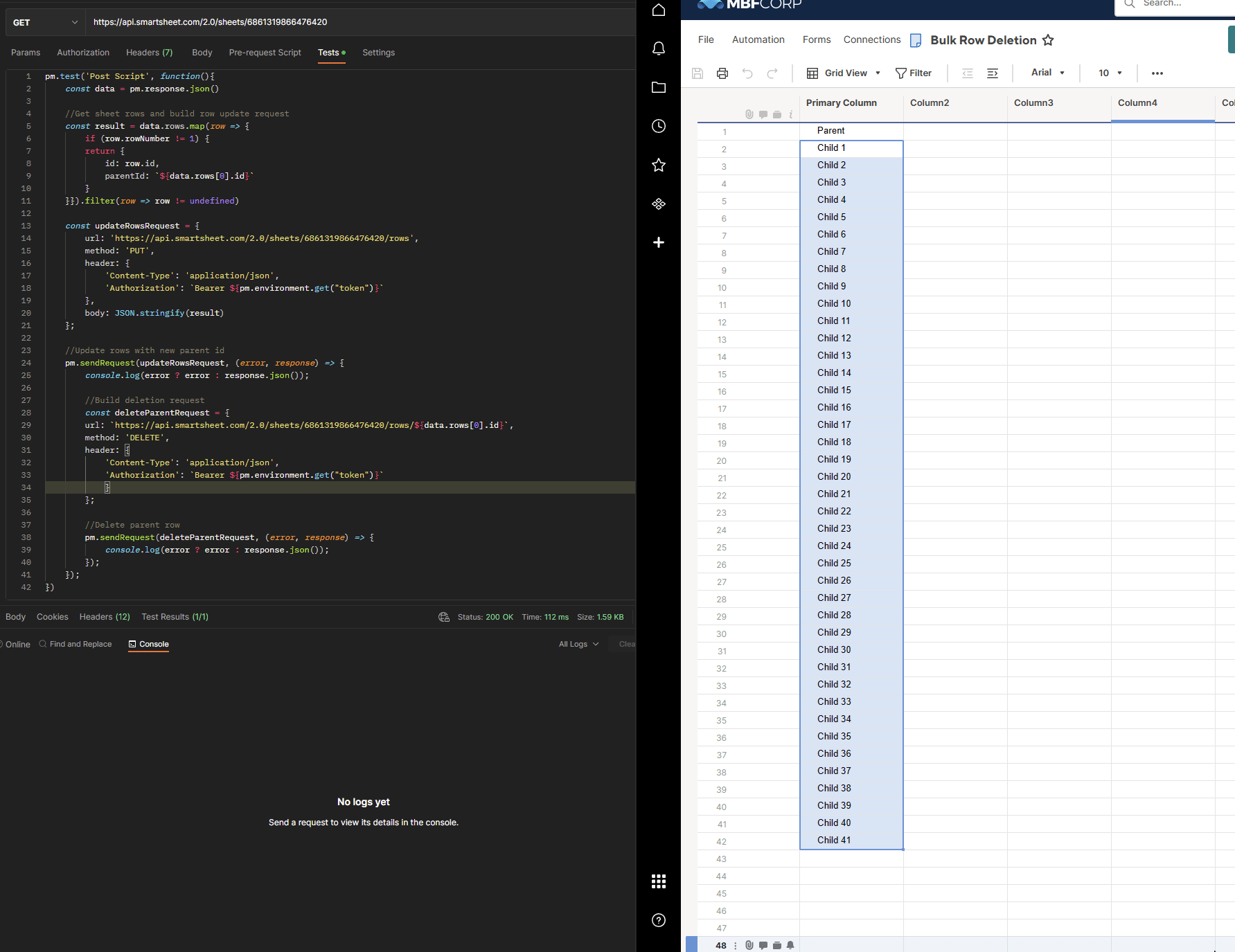 How To Delete All The Rows Of A Sheet Using Python At Once Smartsheet 