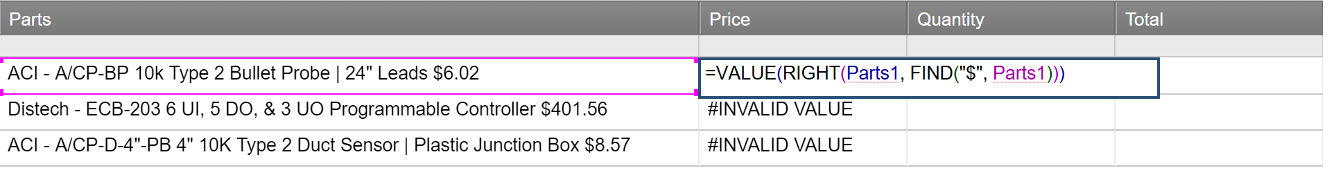 Formulas Pulling Dollar Values From Text String Smartsheet Community