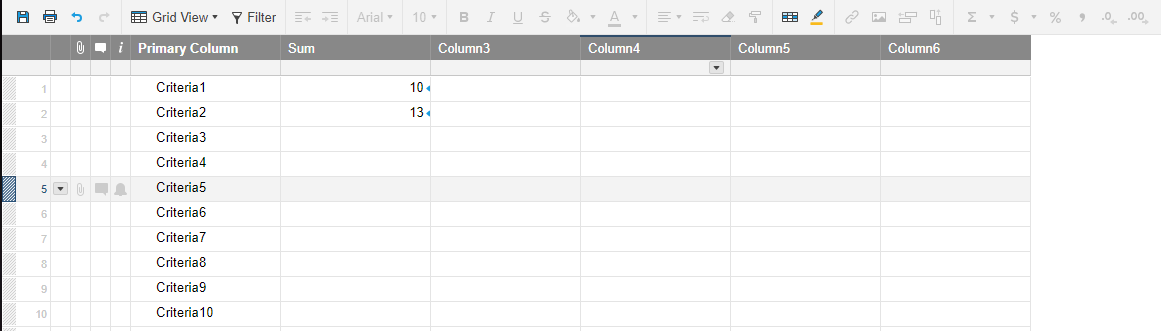 Sum Values From Column Based On Criteria Smartsheet Community
