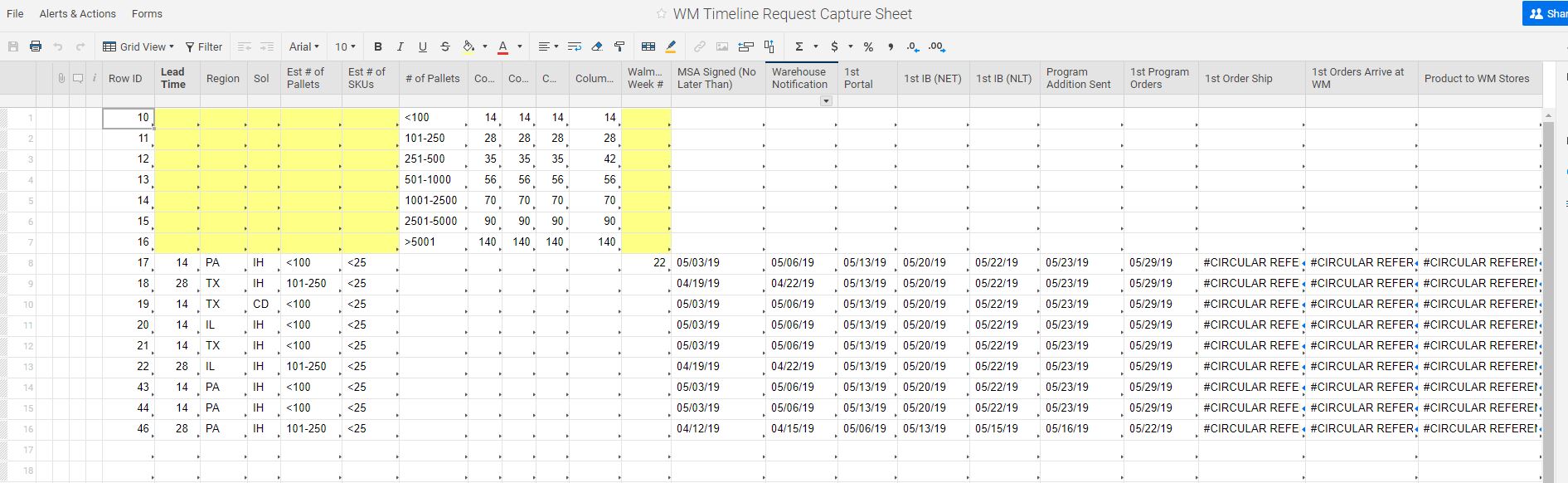 Circular Reference Help Smartsheet Community