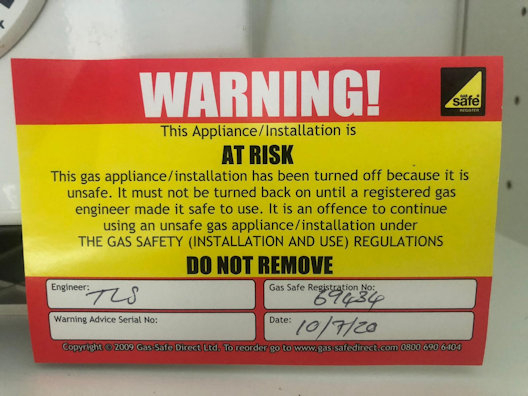 Can I sell my house with a gas safety warning notice on the boiler ...
