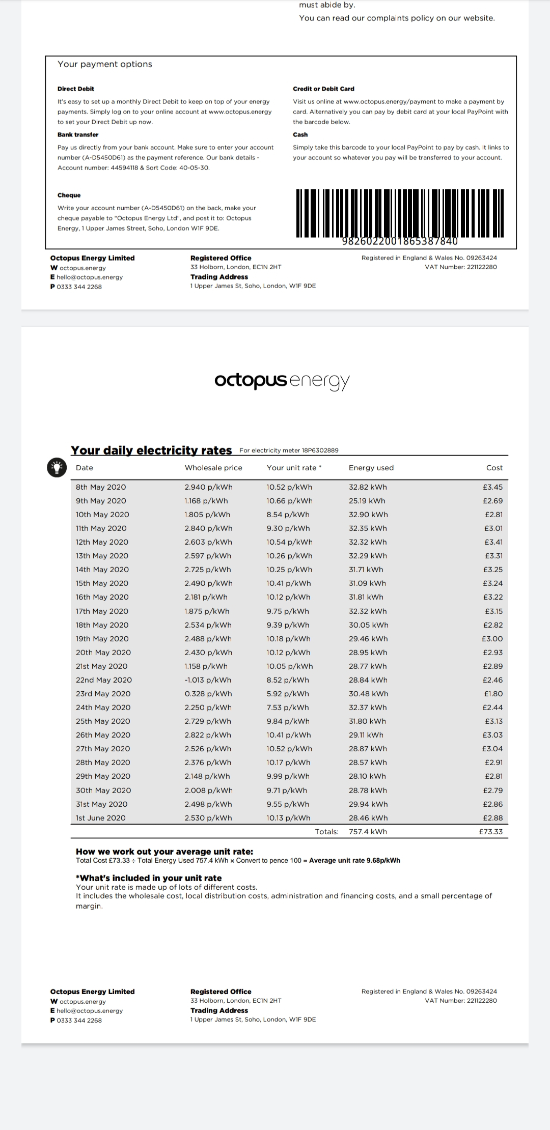 Octopus energy tracker tariff billing issue — MoneySavingExpert Forum