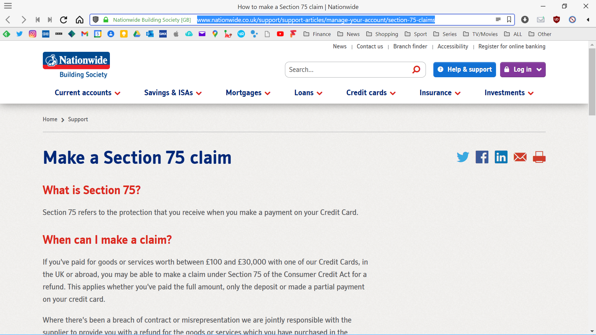 Nationwide & Section 75 - first response is to deny claims ...