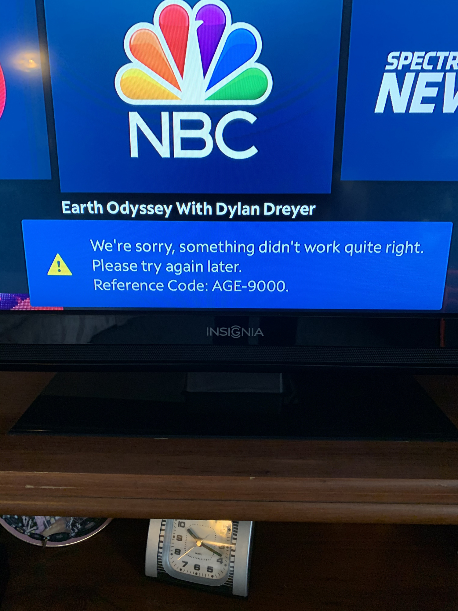 Error Code AGE 9000 Spectrum Community