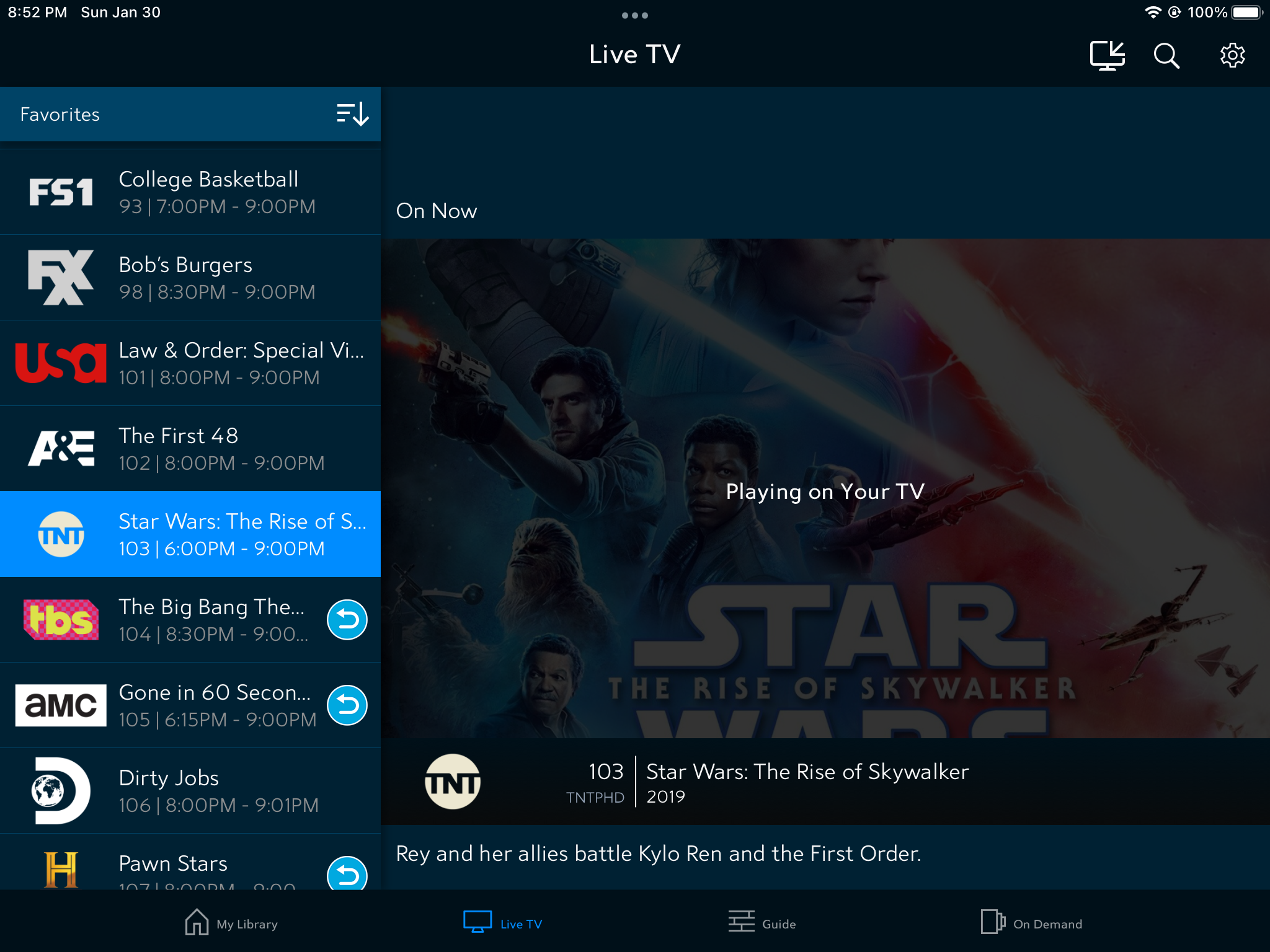 Why do I see “Playing on Your TV” on every channel on the app instead ...