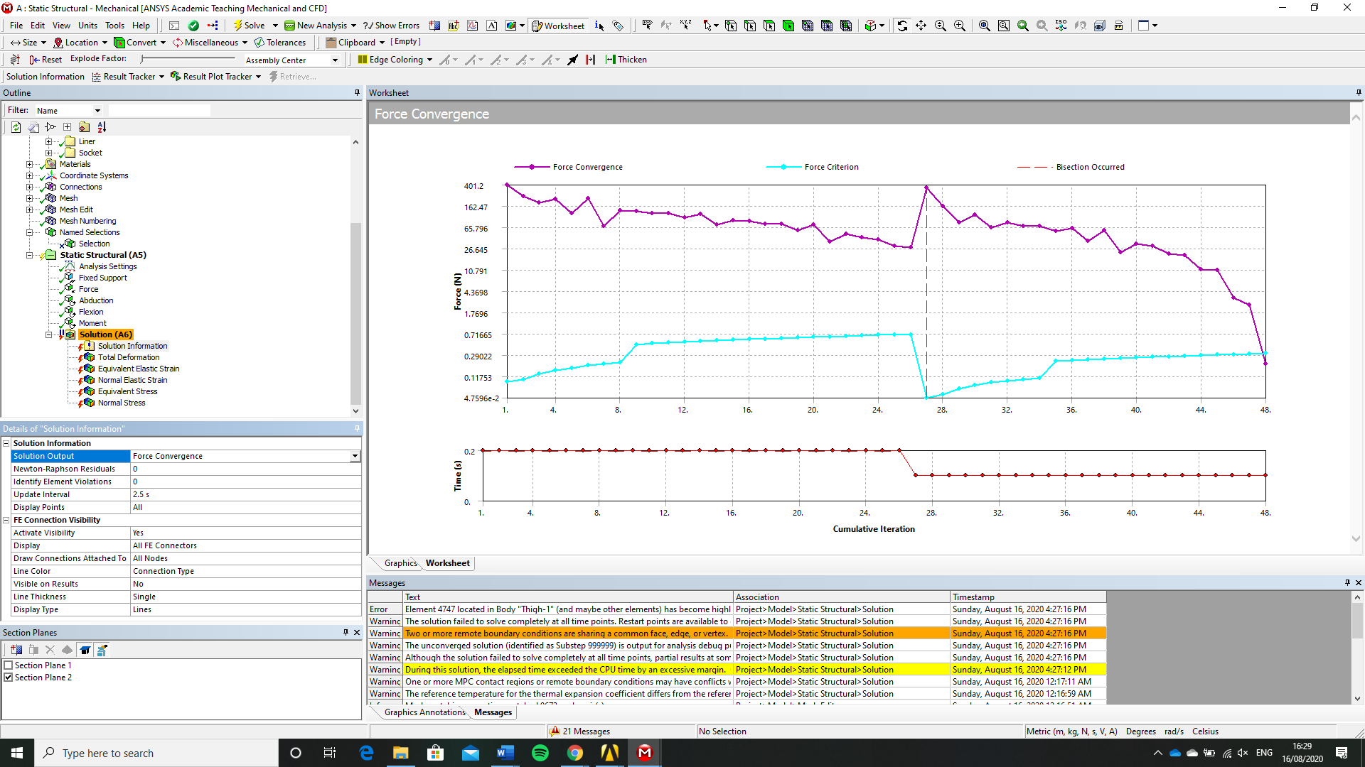 Using keyopts for hyperelastic material with 10-node tetrahedron mesh