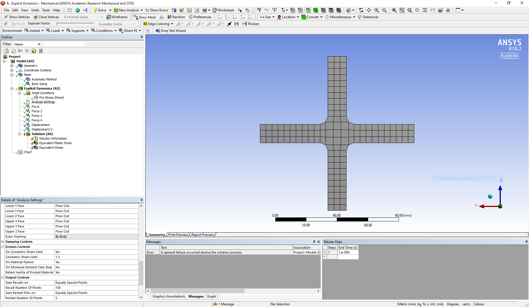 Biaxial tensile stress simulation of a cruciform specimen — Ansys ... Biaxial tensile stress simulation of a cruciform specimen — Ansys ...