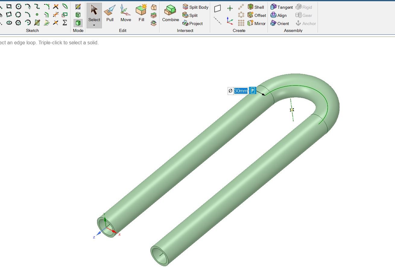 Radius Change – Simple Tube/Pipe Geometry