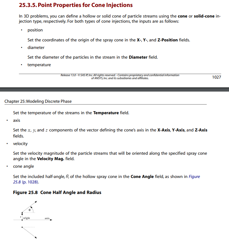 cone injection settings