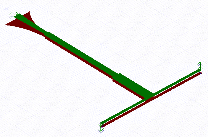 Transmission line along top and bottom of a PCB in ANSYS Circuit Designer