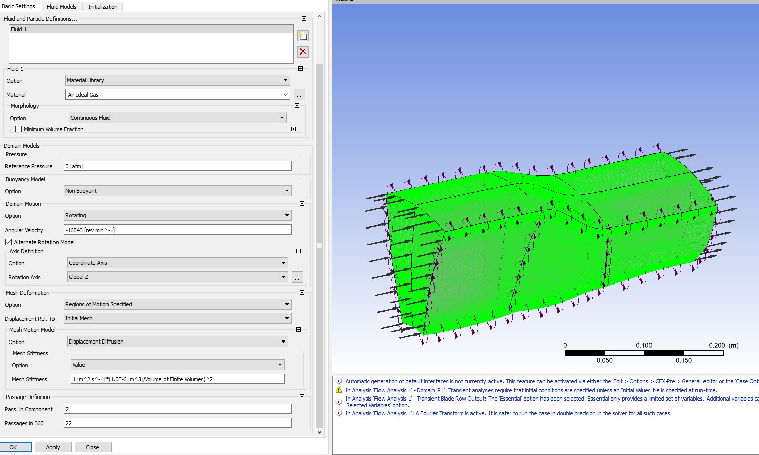 Flutter simulation problem of NASA Rotor 67