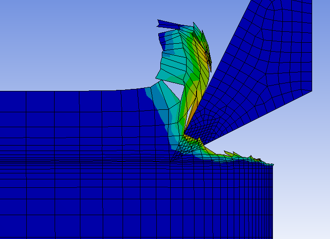 Machining Simulation Contact Detection Failed Explicit Dynamics