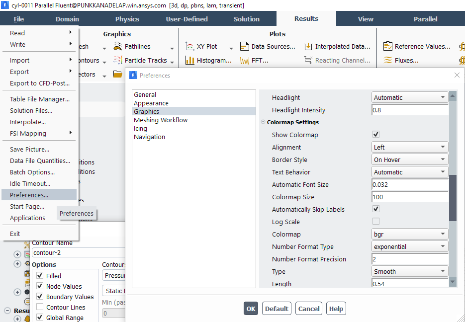 Ansys Fluent Changing The Font Size Of The Contour Plot Legend Title