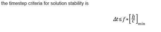 How to decide time step for Combination of material?
