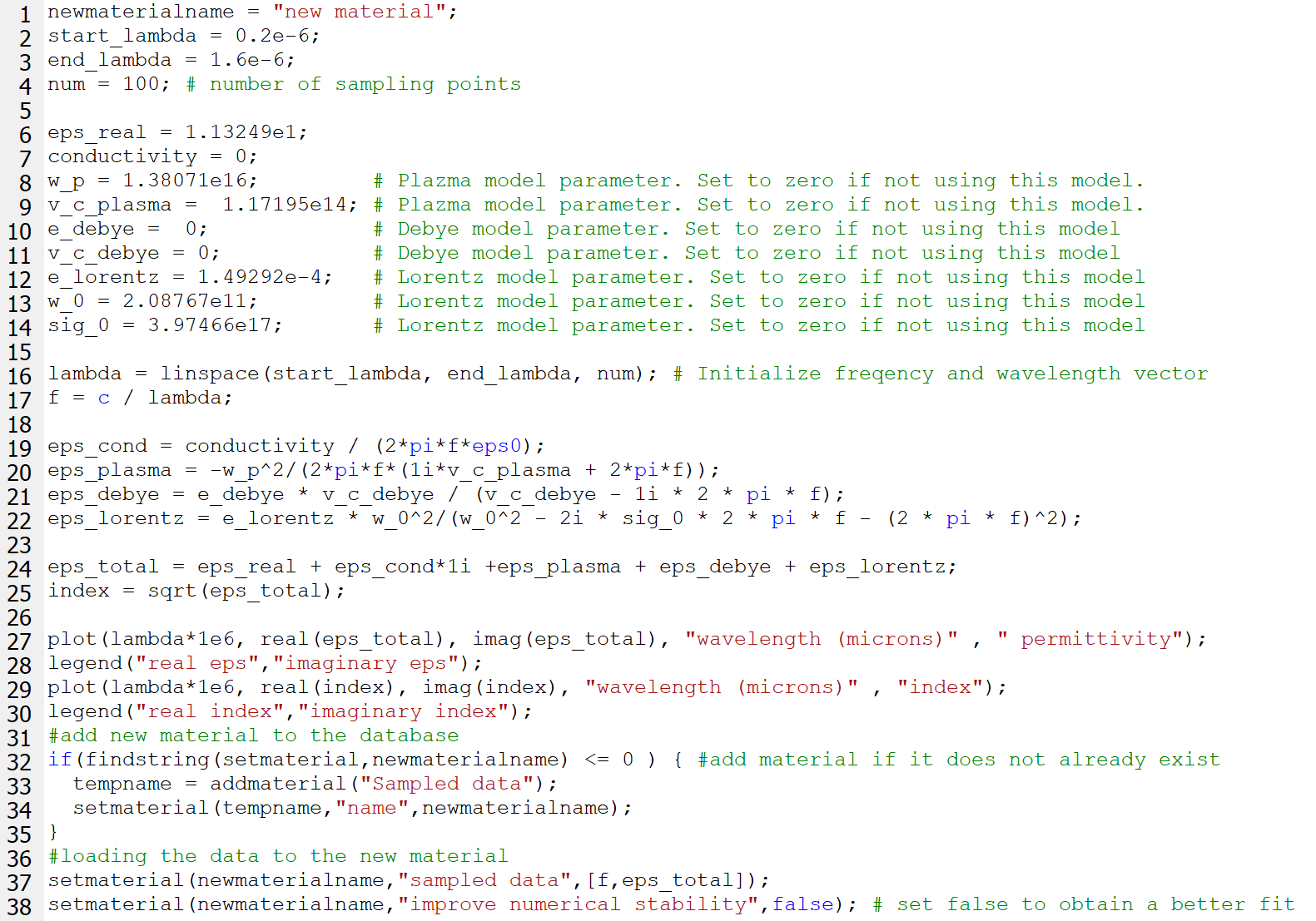 Ansys Insight: Importing arbitrary dispersive models