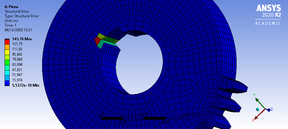 Gear static simulation, convergence problem