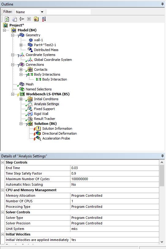 “Only One Time Step Control is authorized per Analysis”, no results ...