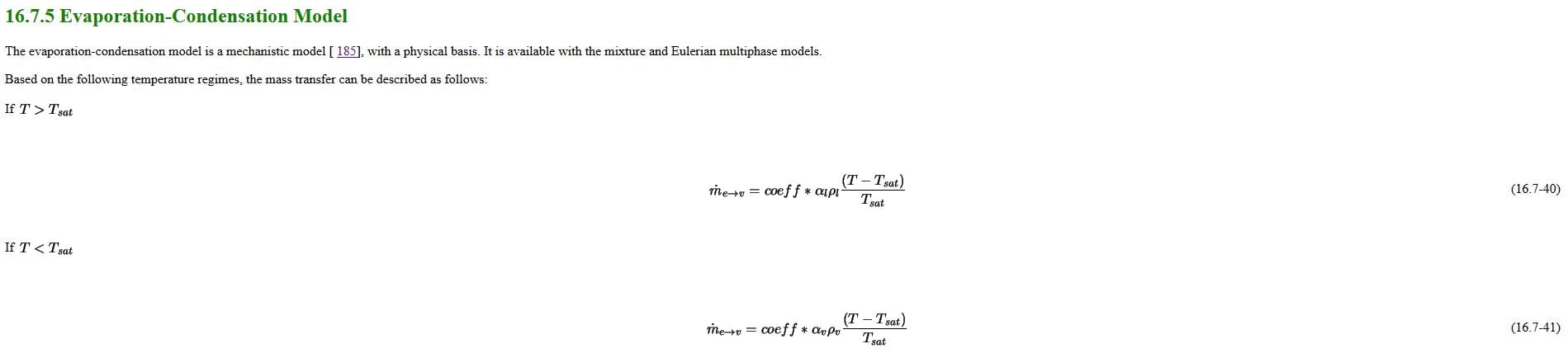 Evaporation-condensation Lee model for Euler multiphase model