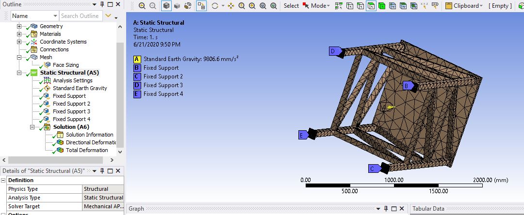 Issue With Fixed Support In Static Structural Analysis