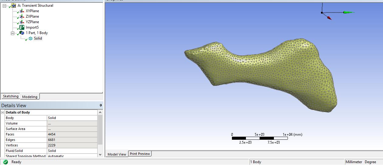 Create solid and fluid domain in complex geometry