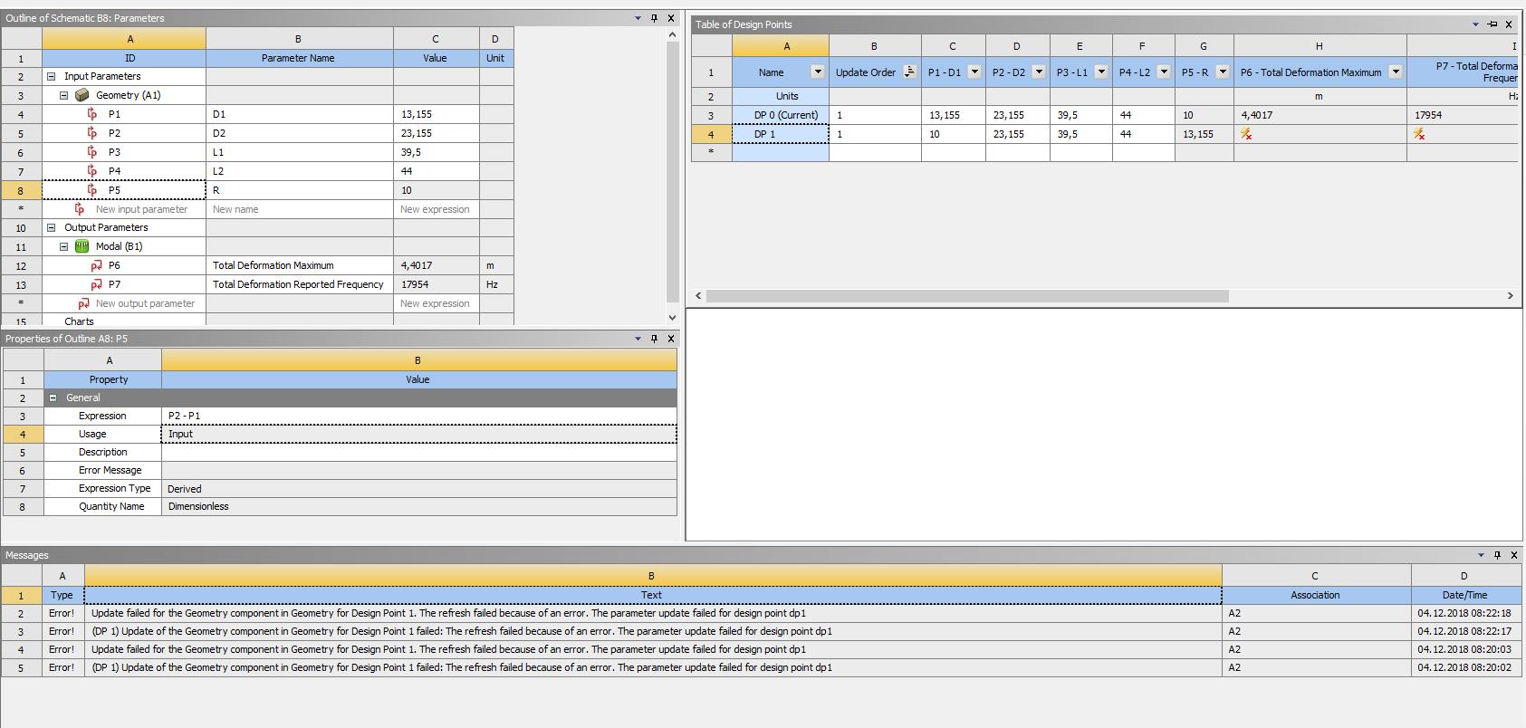 Mathematically linking geometry parameters