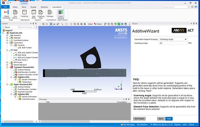 no support structure has been generated to connect the part to the ...
