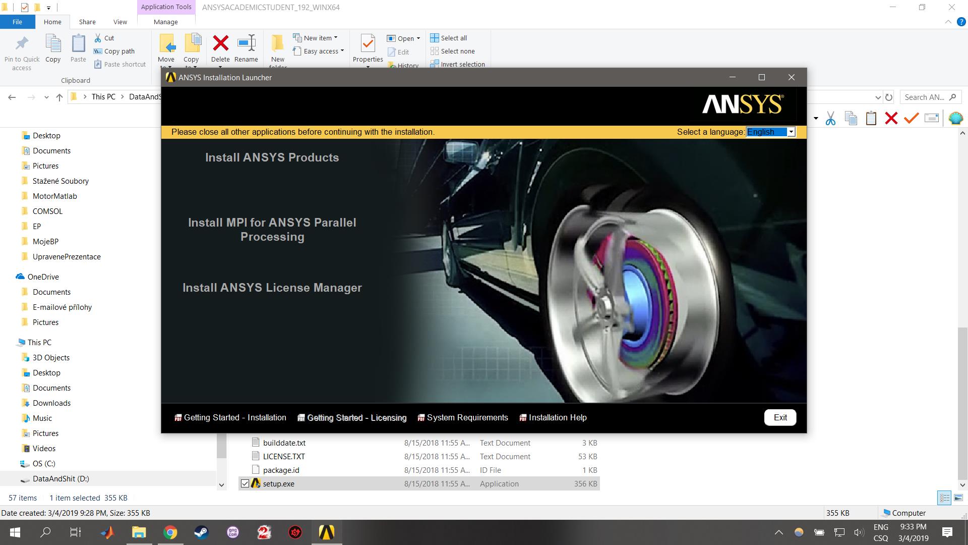 Can not install ANSYS 19.2