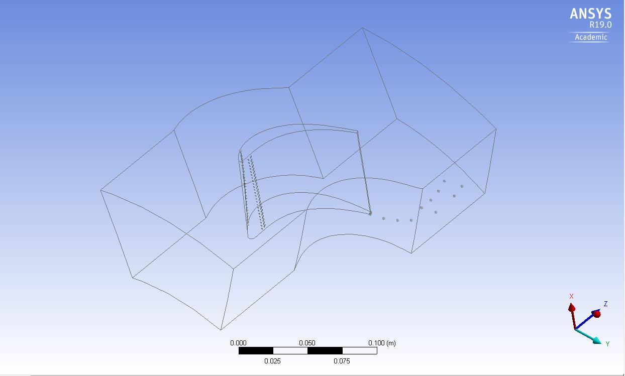 Imposing rotation on 3D air turbine blade