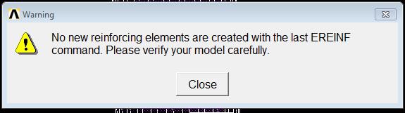Problem with shell element smeared reinforcement in ansys apdl?