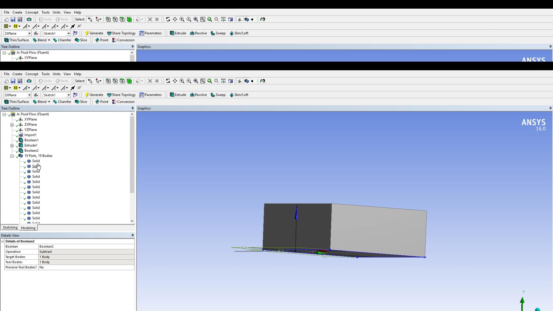 Problem when doing substract boolean