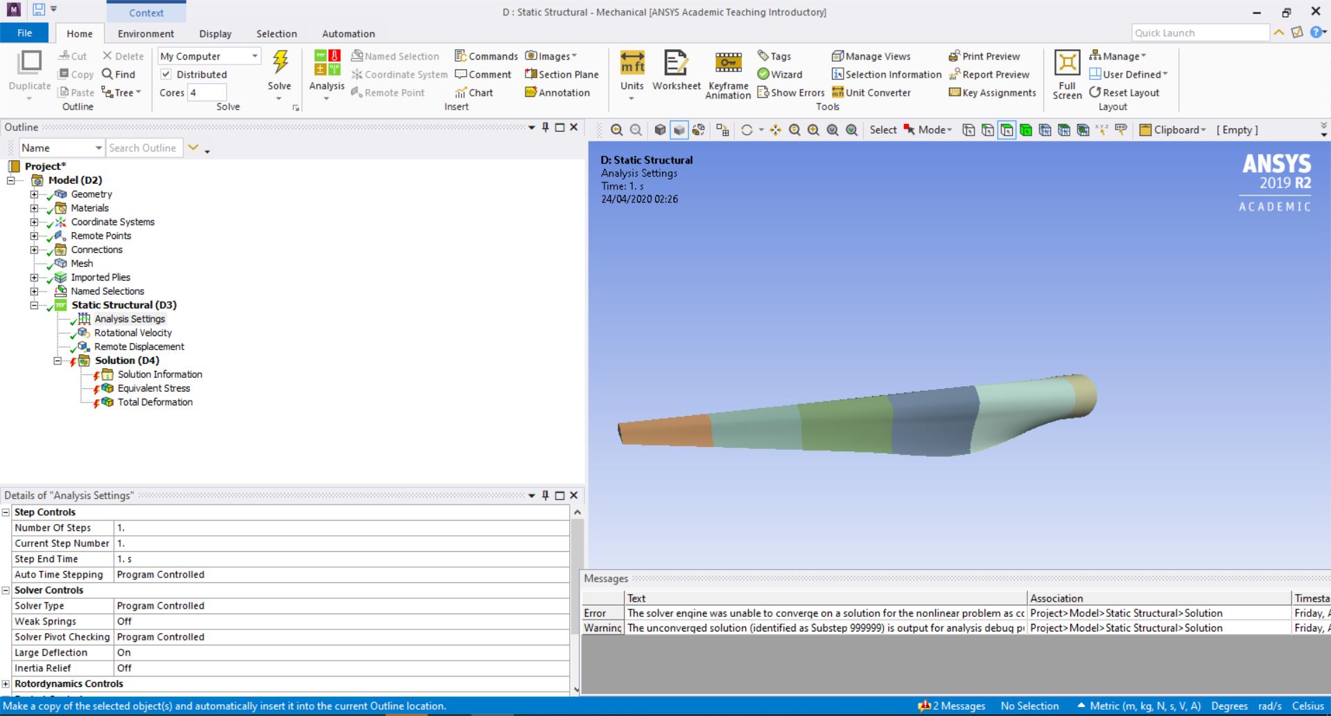 An Unknown Error Occurred During Solution