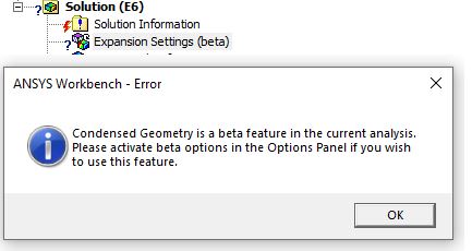 Activate Beta Version for Condensed Geometry
