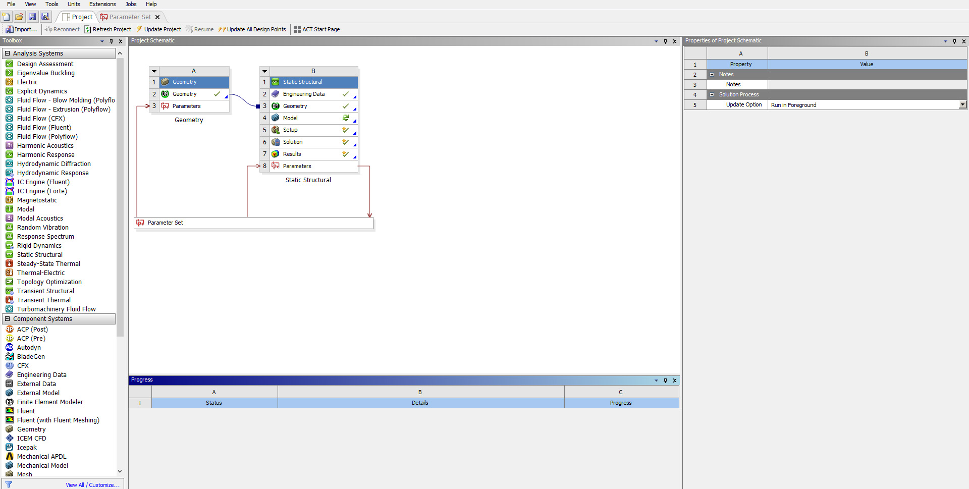 Desginpoints in Ansys 18.2 workbench got stuck at the stage of updating ... Desginpoints in Ansys 18.2 workbench got stuck at the stage of updating ...