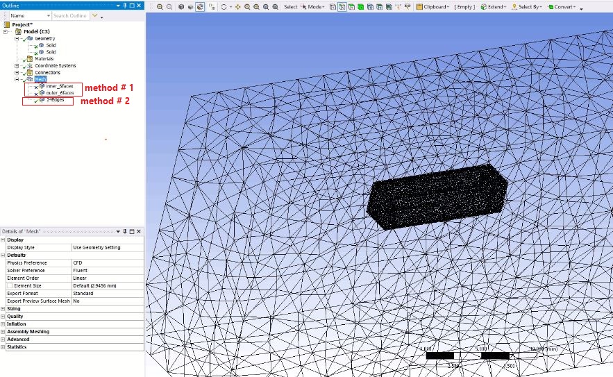 How to match the nodes on a boundary surface?