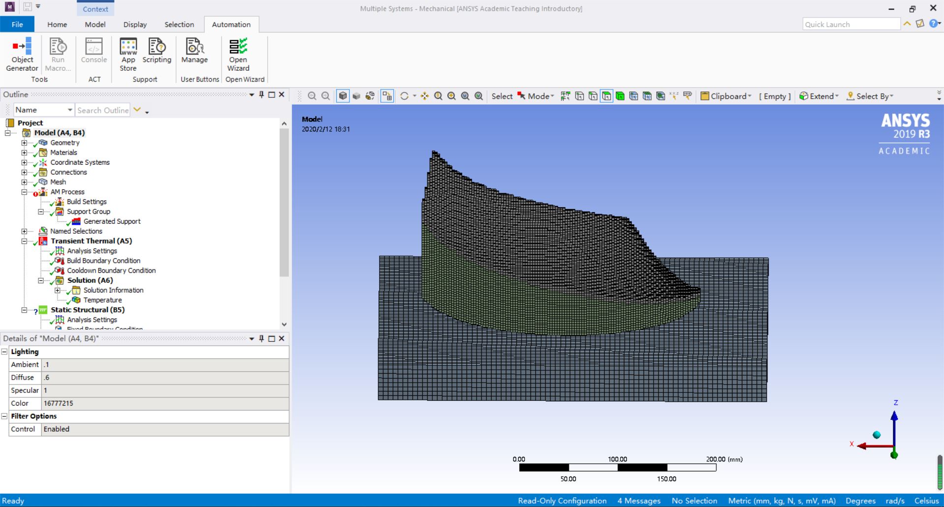 Additive Wizard not able to generate support
