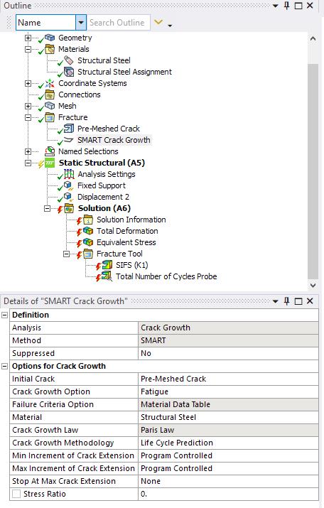 Apply non-zero constant force on fatigue crack growth analysis