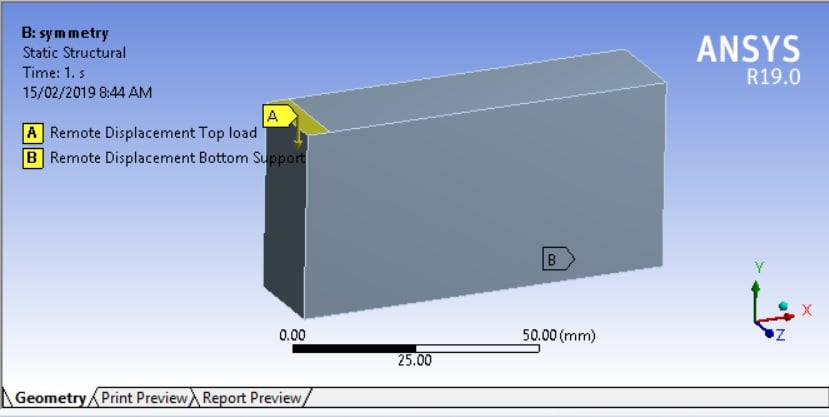 MPC and freedom constraint in ansys mechanical