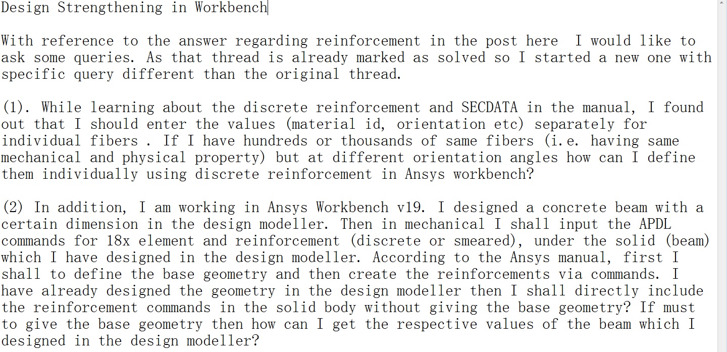 Design Strengthening in Workbench
