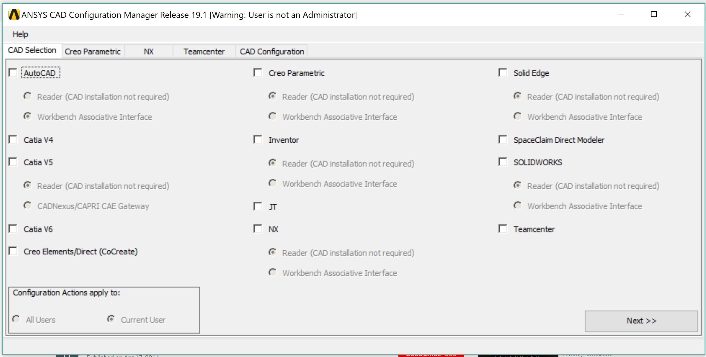 Ansys 191 Geometry Tab Shows The Designmodeler Option But Not The Spaceclaim One