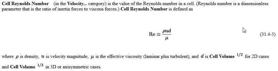 Reynolds Number Formula